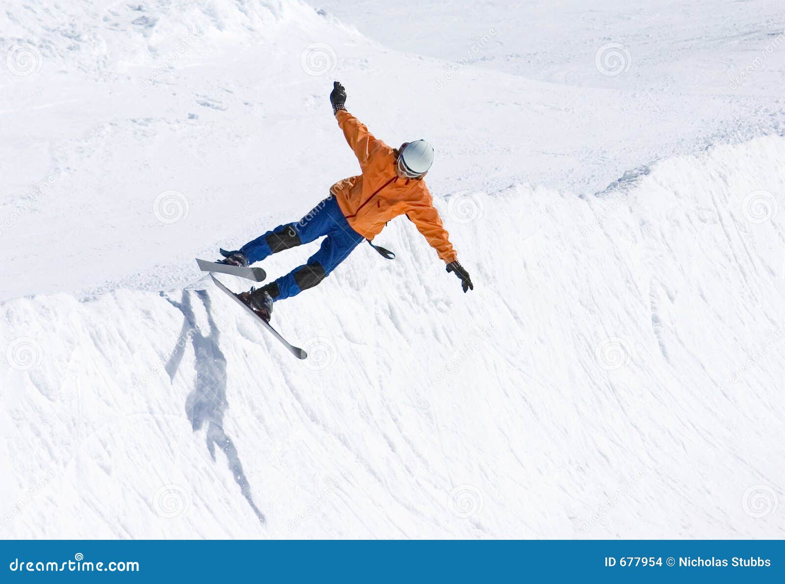 Skier on Half Pipe of Pradollano Ski Resort in Spain Stock Photo ...