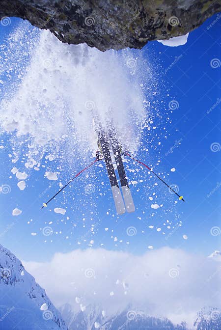 Skier jumping stock photo. Image of powder, skiing, sport - 6077184