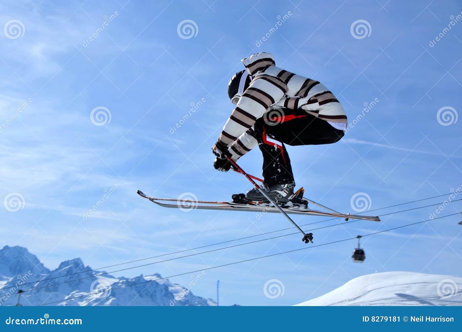Skier jumping stock image. Image of protect, brave, color - 8279181