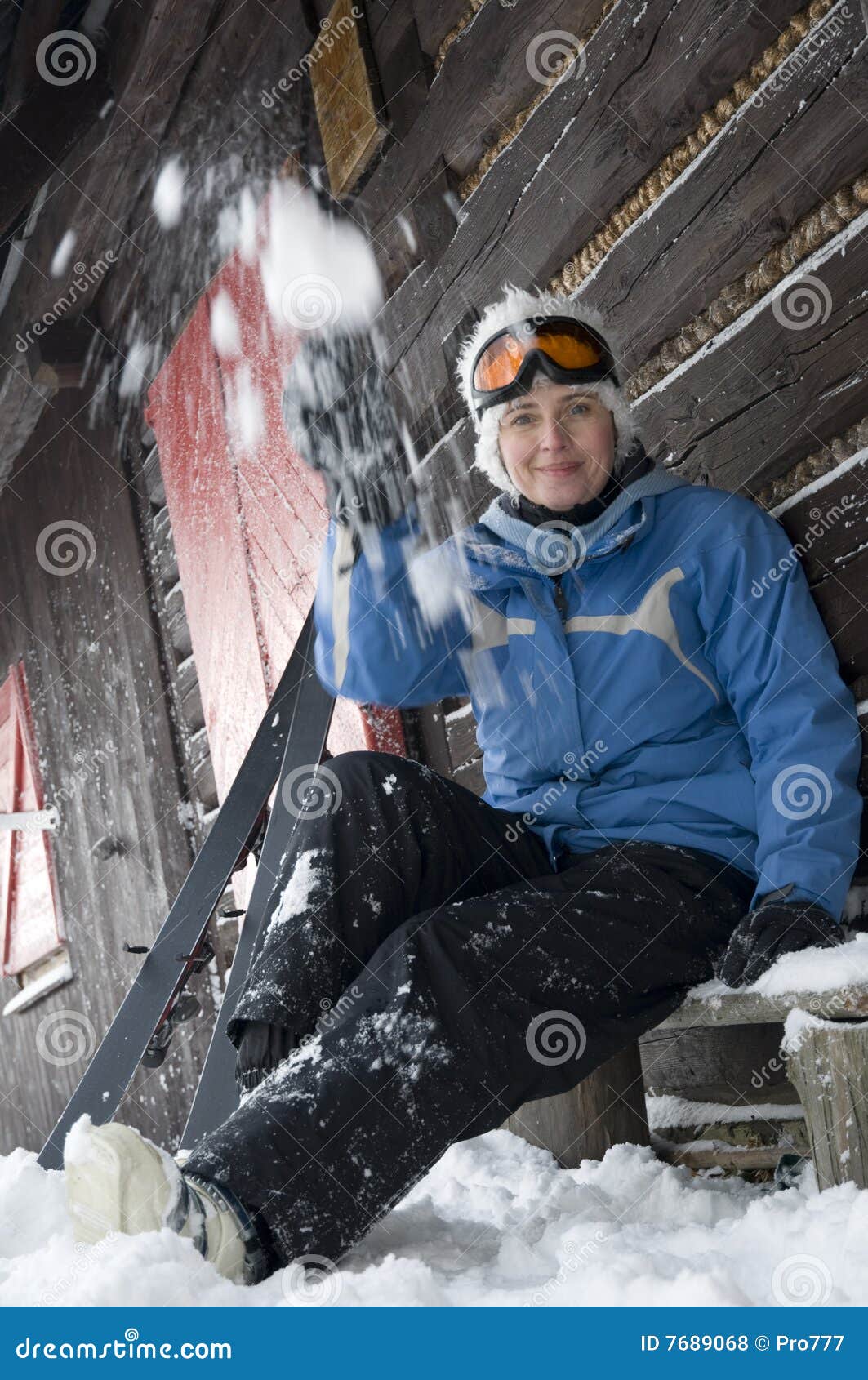 Skier portrait stock photo. Image of person, mountainside - 7689068