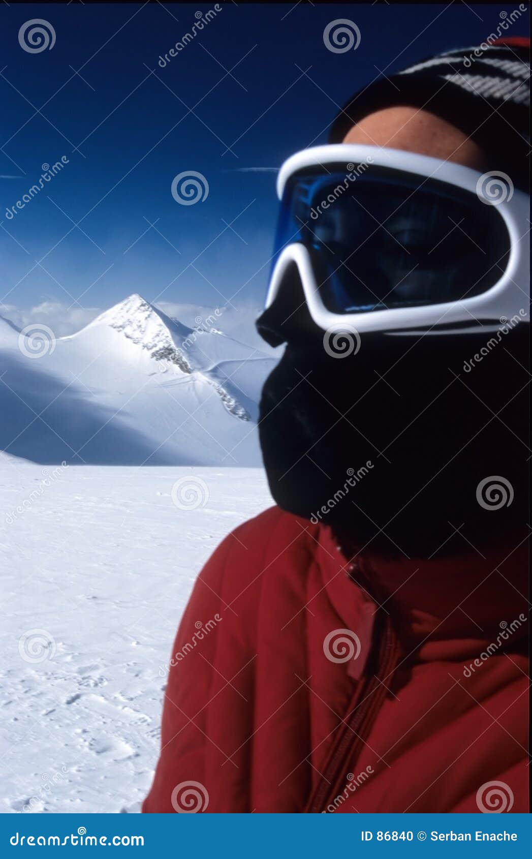 Skier portrait stock photo. Image of slope, black, ready - 86840