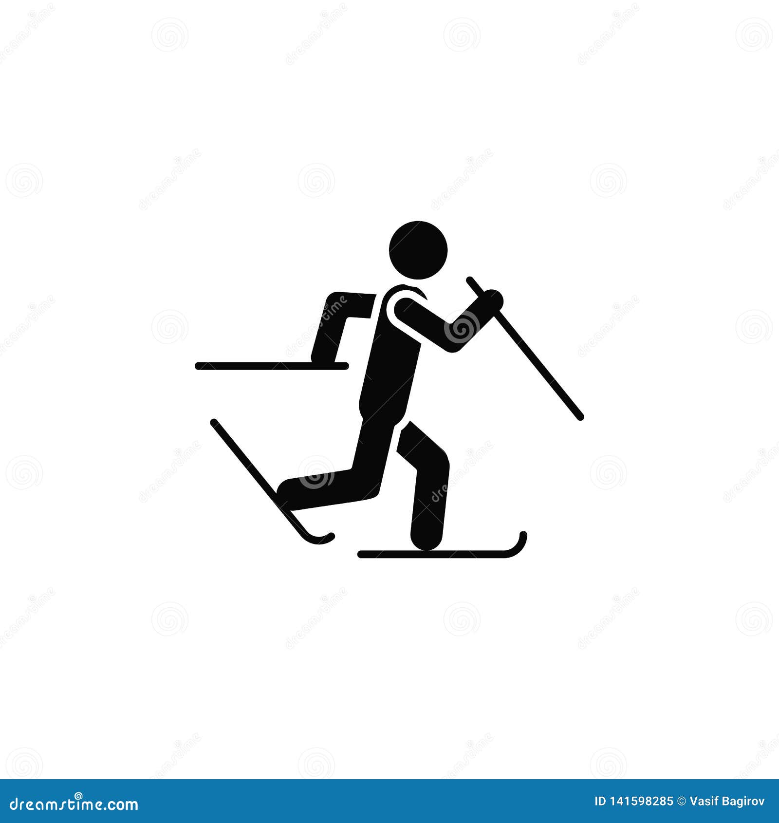 Skier Skiing, Icon. Element of Simple Icon for Websites, Web Design ...