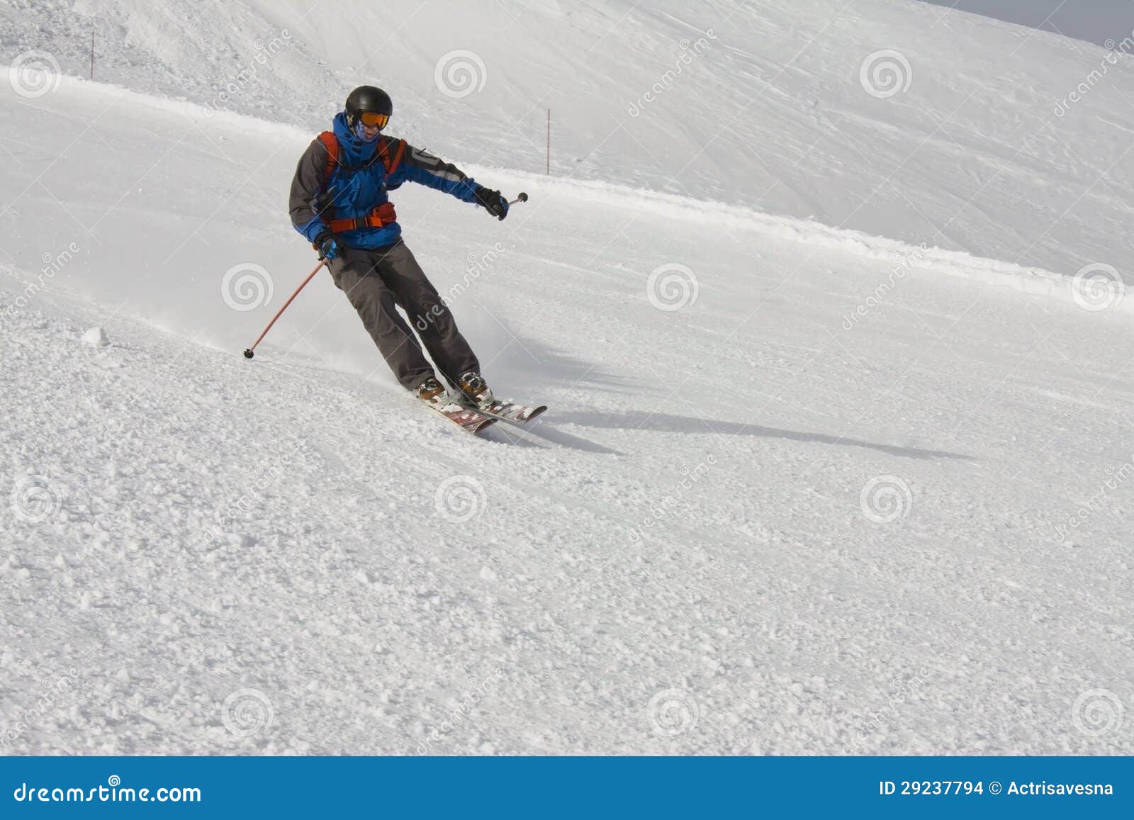 Skier at the slope stock photo. Image of vacation, savoie - 29237794
