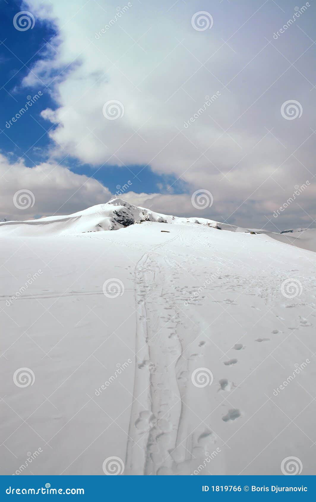 Skier tracks stock photo. Image of calm, polar, scenes - 1819766