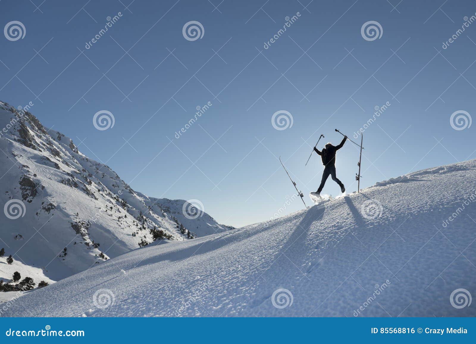 Skiers stock photo. Image of adventurer, commando, mountains - 85568816