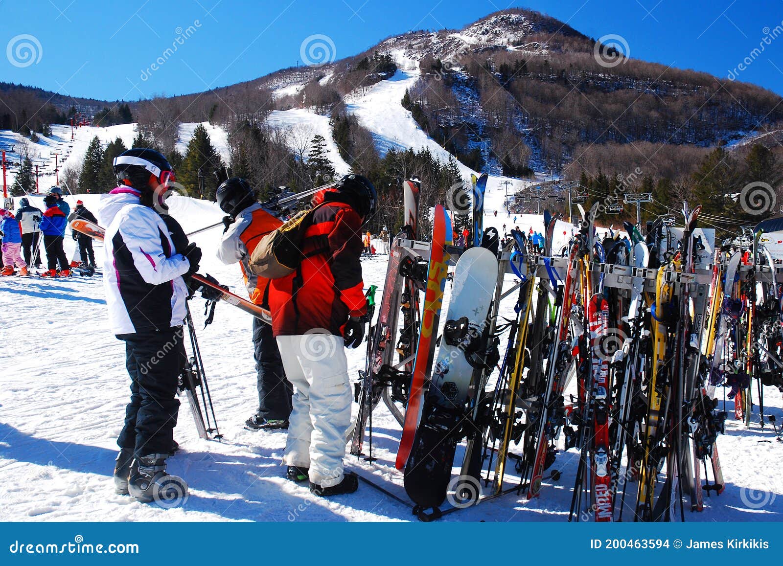 Skiers Take Their Skis Ready, To Hit the Slopes Editorial Stock Image ...