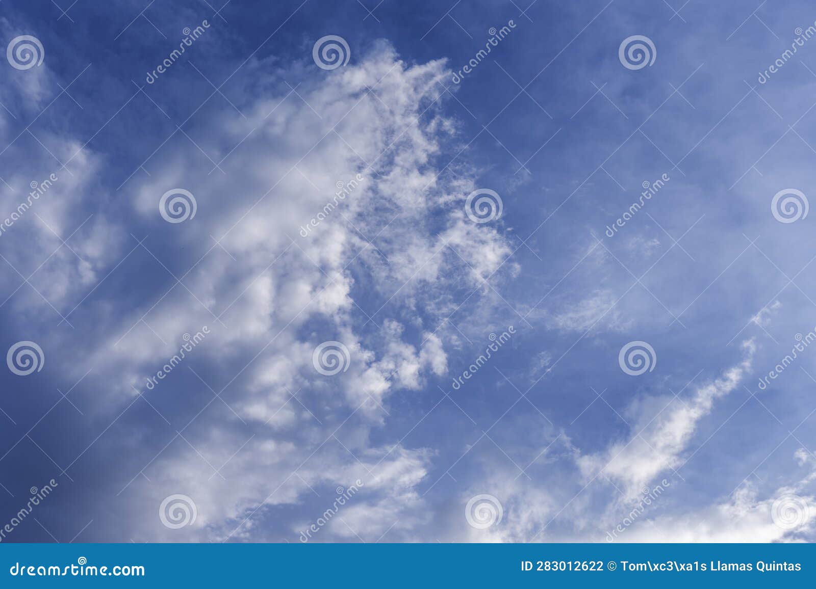 Skies Landscape with Many Scattered Clouds and Blue Sky Stock Photo ...