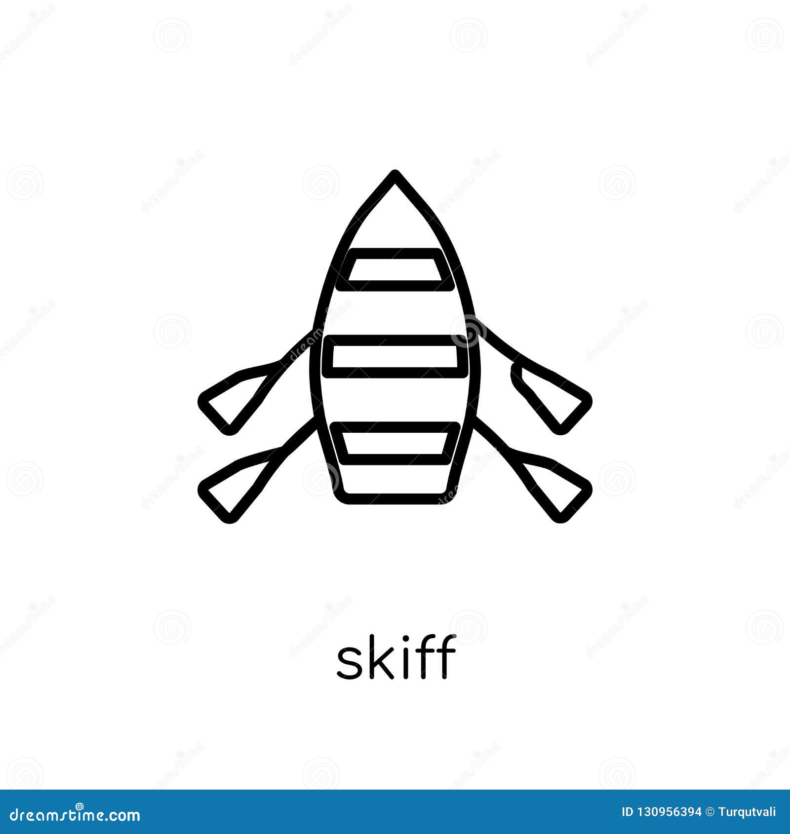 Skiff Icon In Filled, Thin Line, Outline And Stroke Style. Vector ...