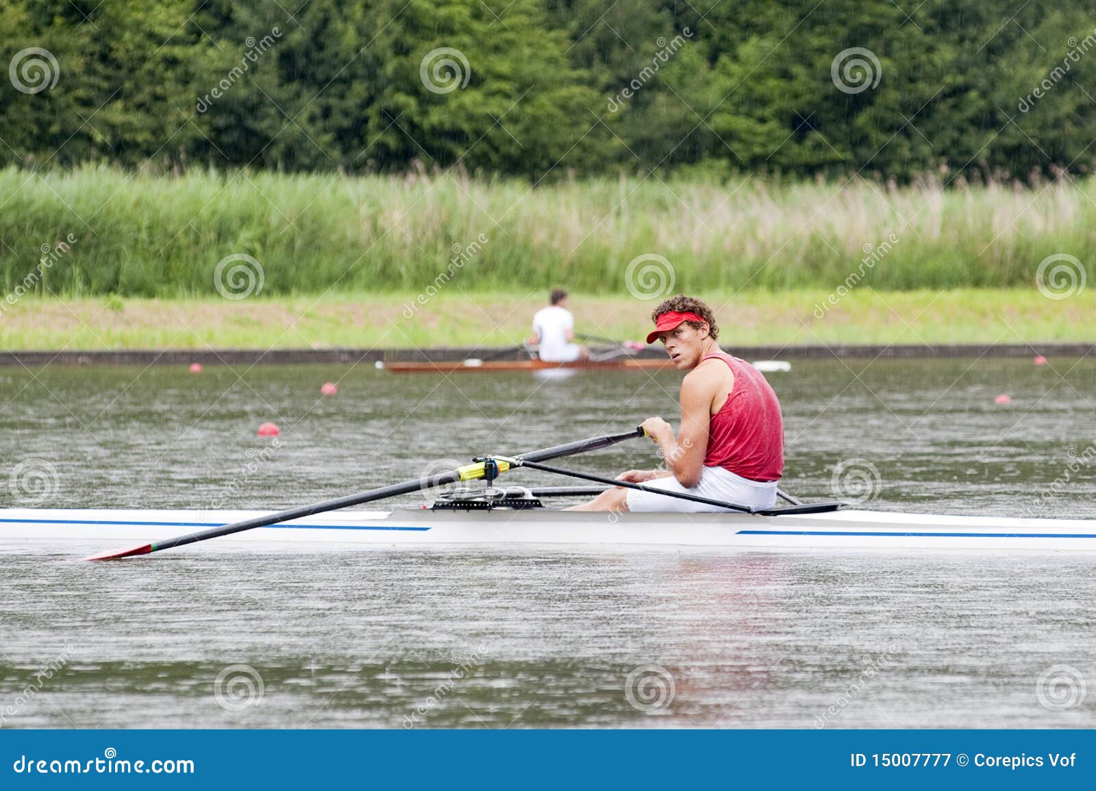 Skiff Rowing stock image. Image of concentration, waiting - 15007777
