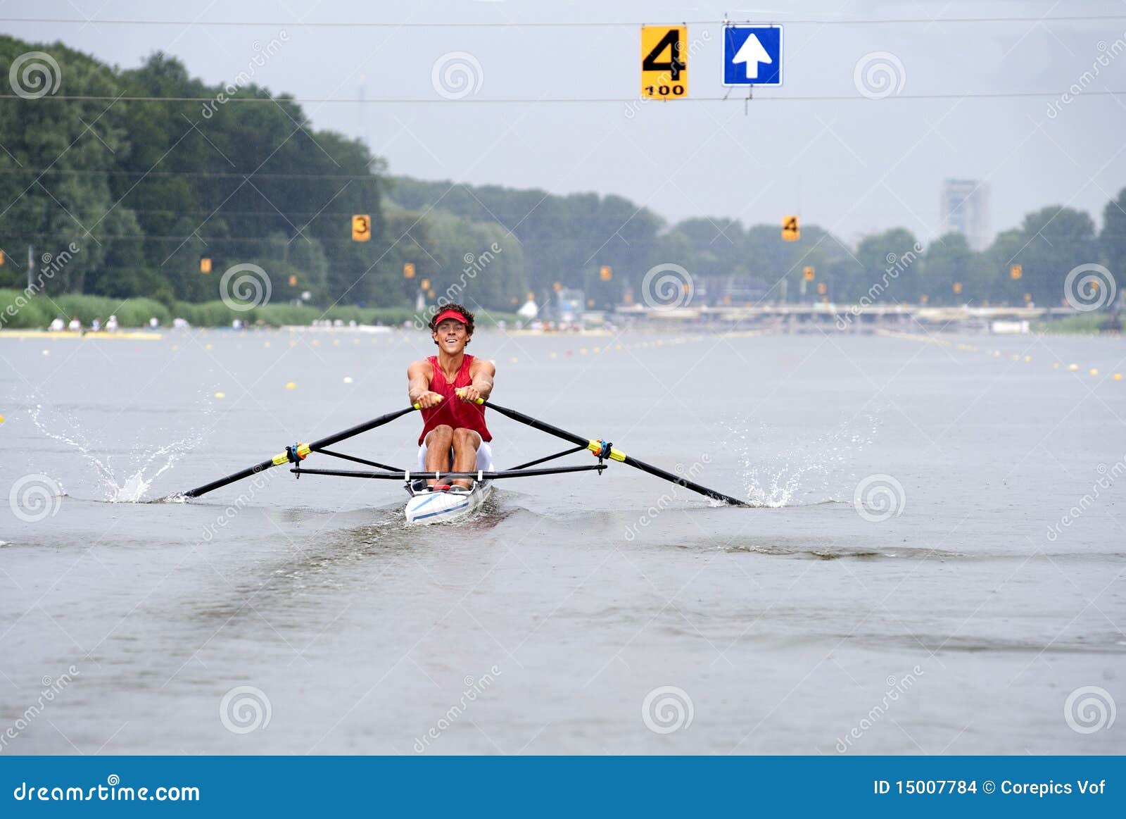 Skiff rowing stock photo. Image of rain, rowing, speed - 15007784