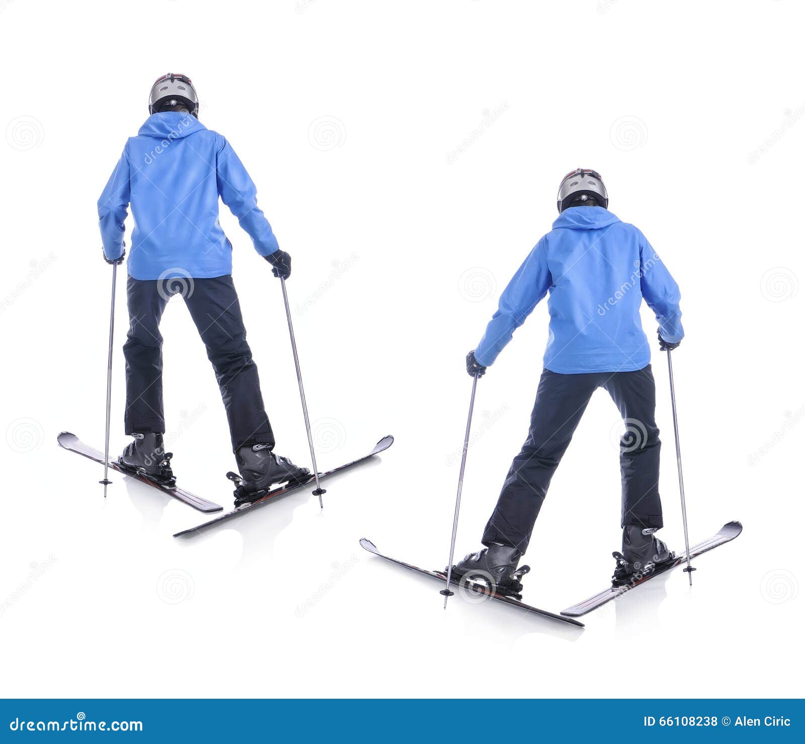 Skiier Demonstrate How To Slide Forward Stock Photo - Image of ...