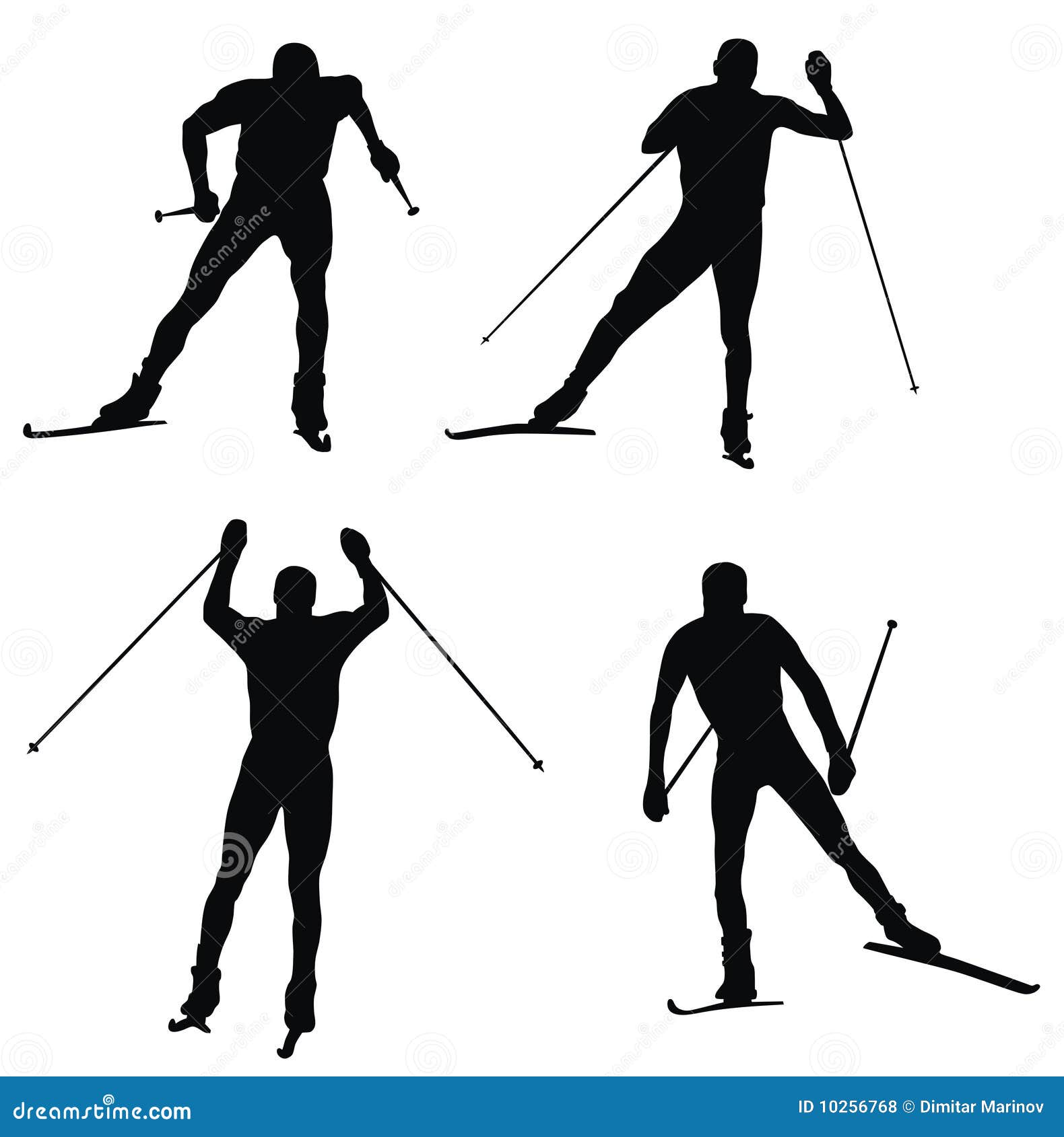 Skiing stock illustration. Illustration of outline, sport - 10256768