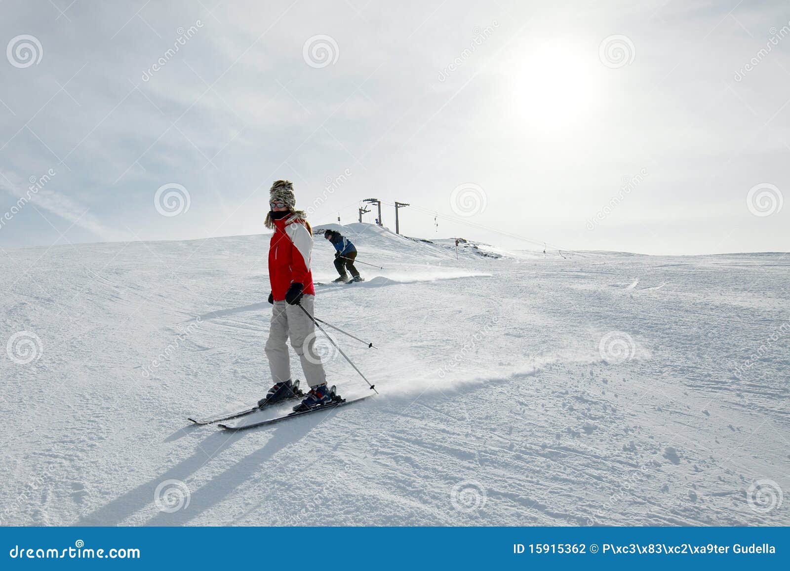 Skiing stock photo. Image of slope, cold, outdoor, skiing - 15915362