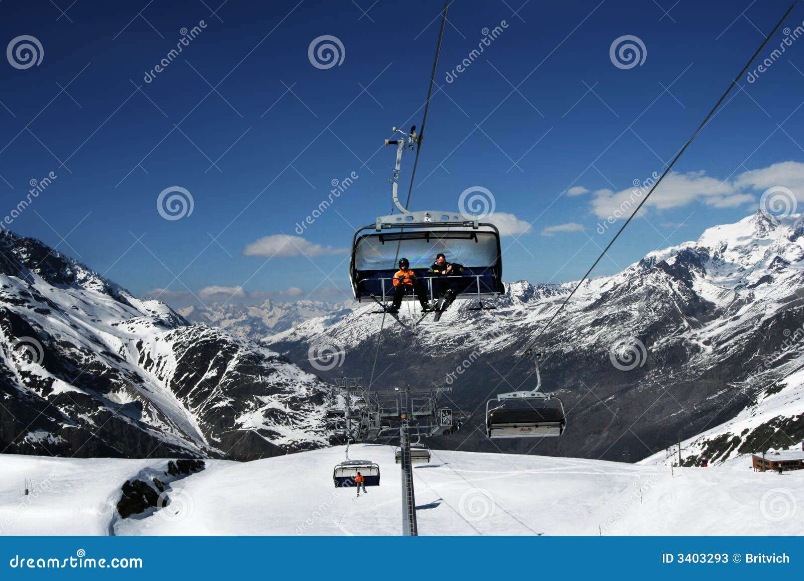 Skiing in Alps stock image. Image of alpine, peaks, racing - 3403293