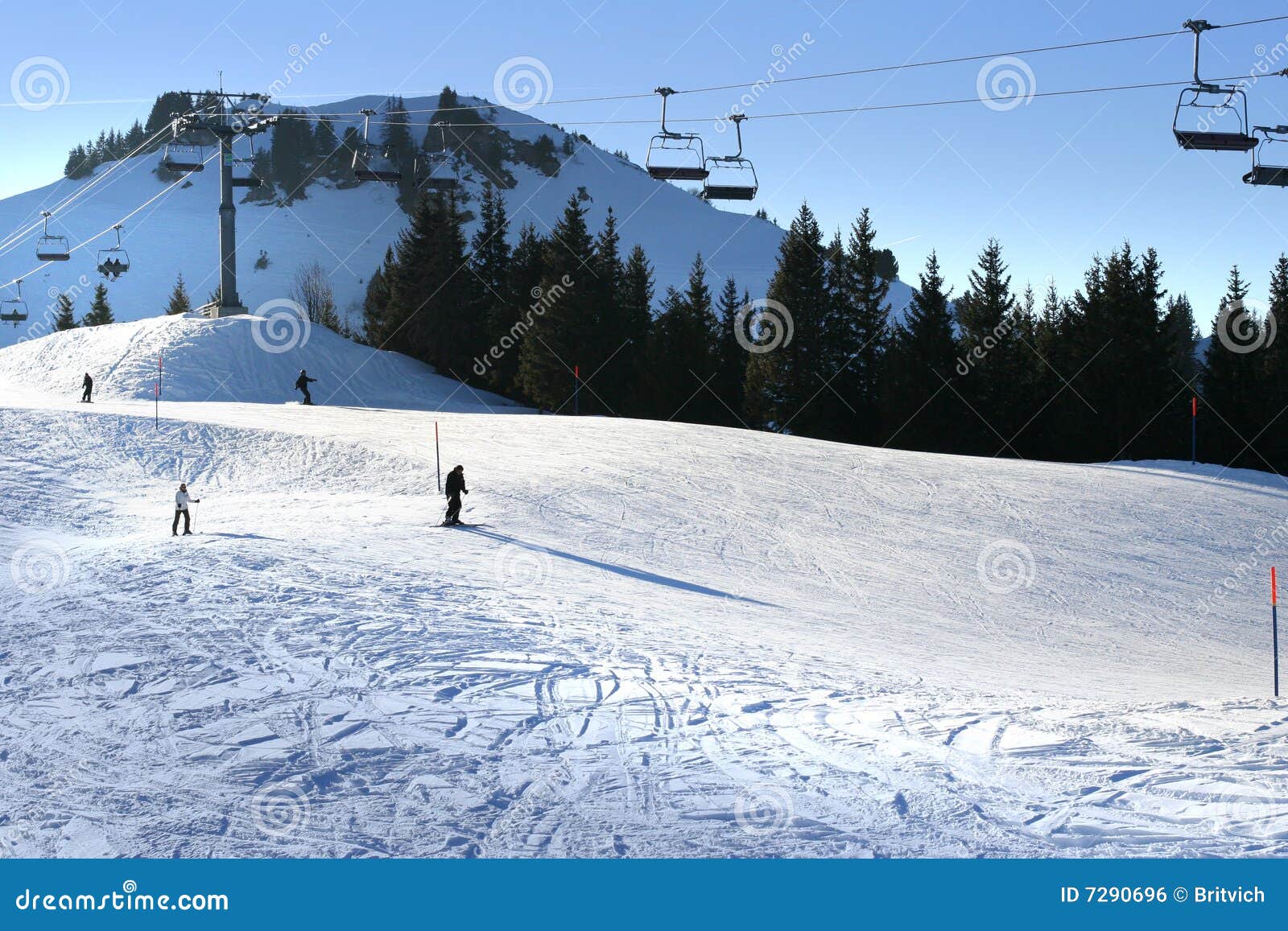 Skiing in Alps stock photo. Image of alps, ascendance - 7290696