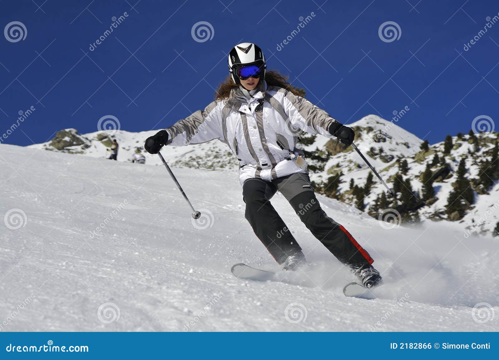 Skiing blazing fast stock photo. Image of skiboots, italy - 2182866