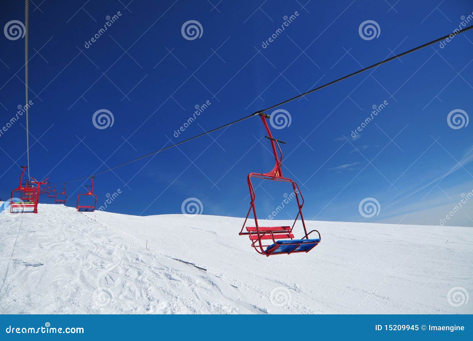 Skiing cable installation stock image. Image of frosty - 15209945