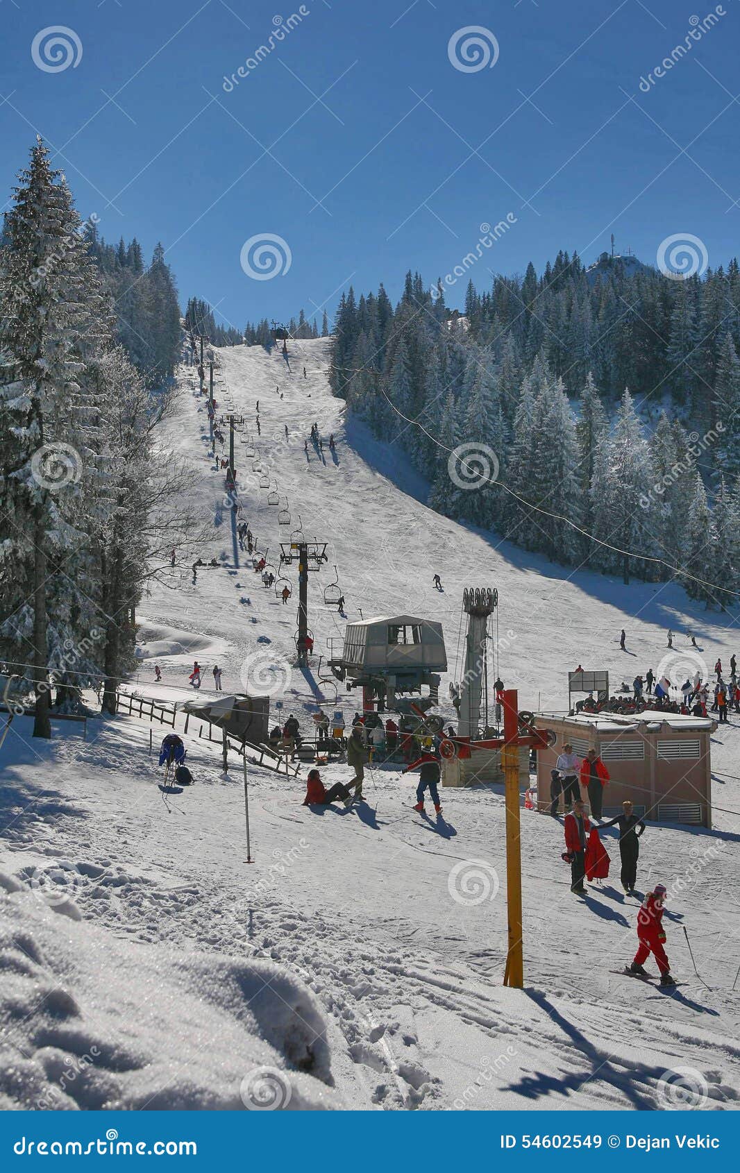Skiing center stock image. Image of tourist, healthy - 54602549