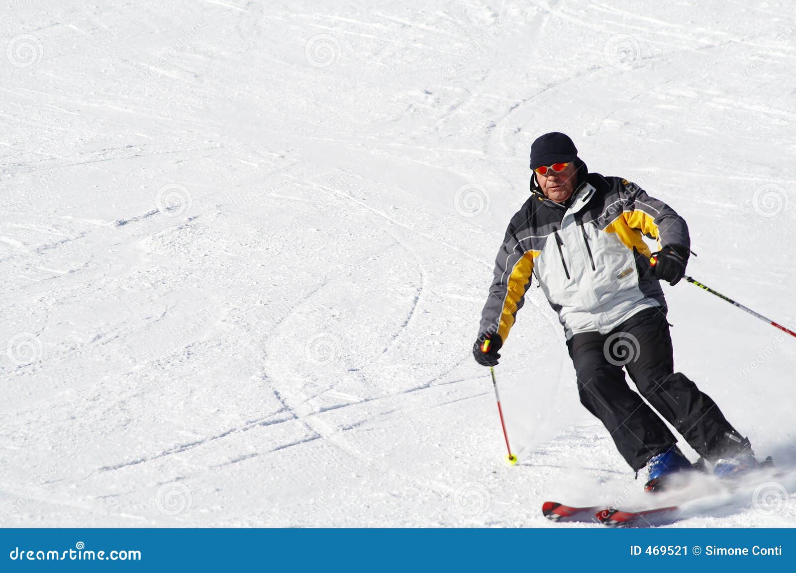 Skiing fast stock image. Image of skiing, alps, winter - 469521