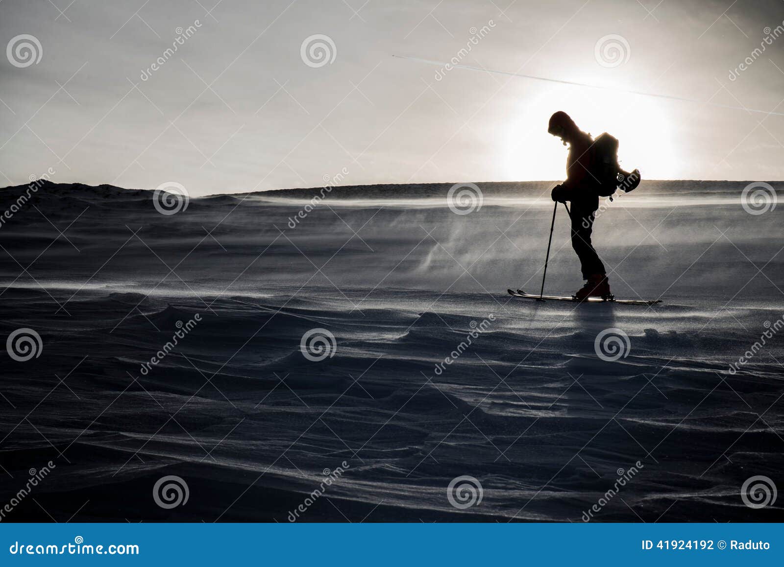 Skiing on frozen waves stock photo. Image of mountains - 41924192
