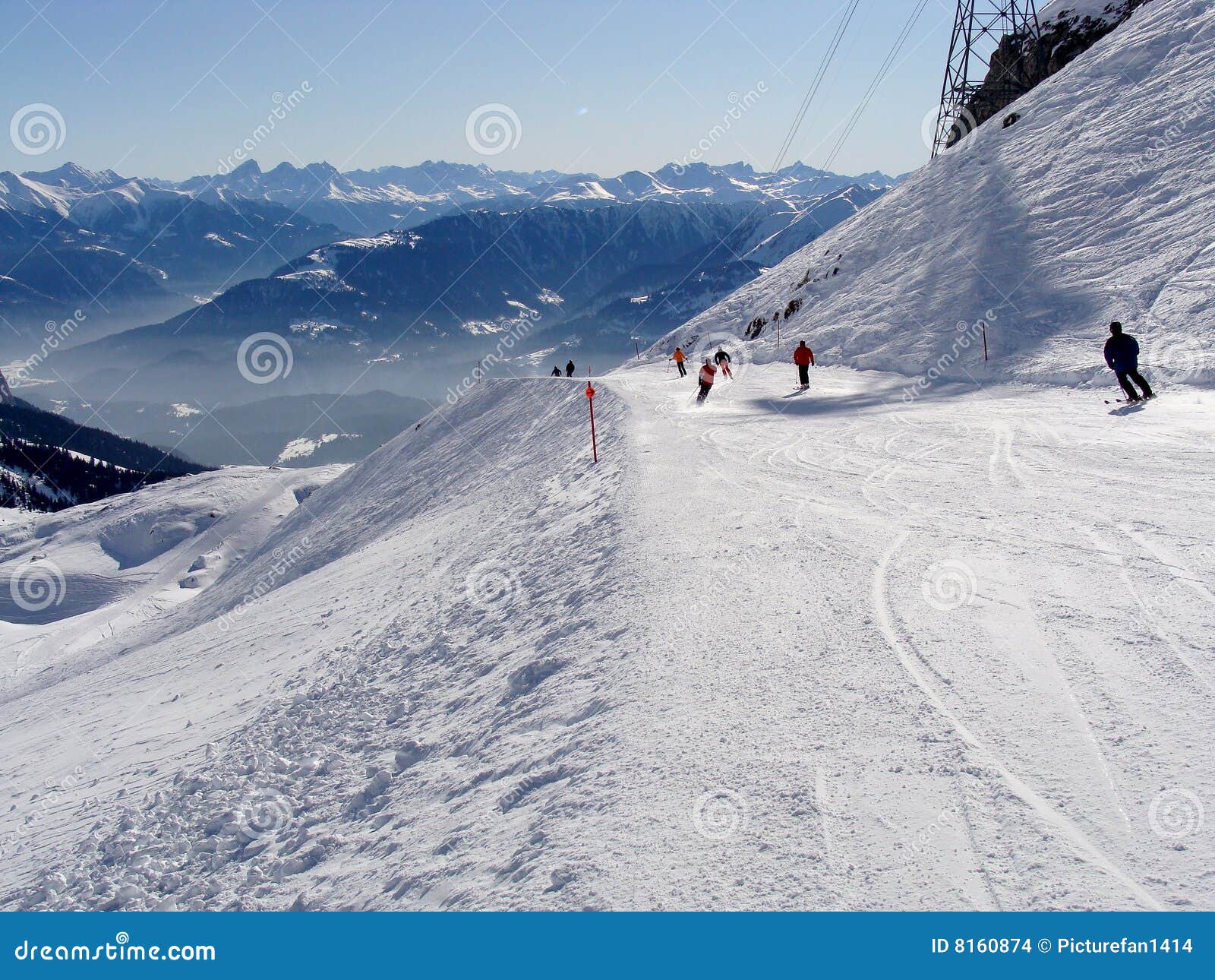 Skiing Fun stock photo. Image of peak, sight, skiing, peaks - 8160874