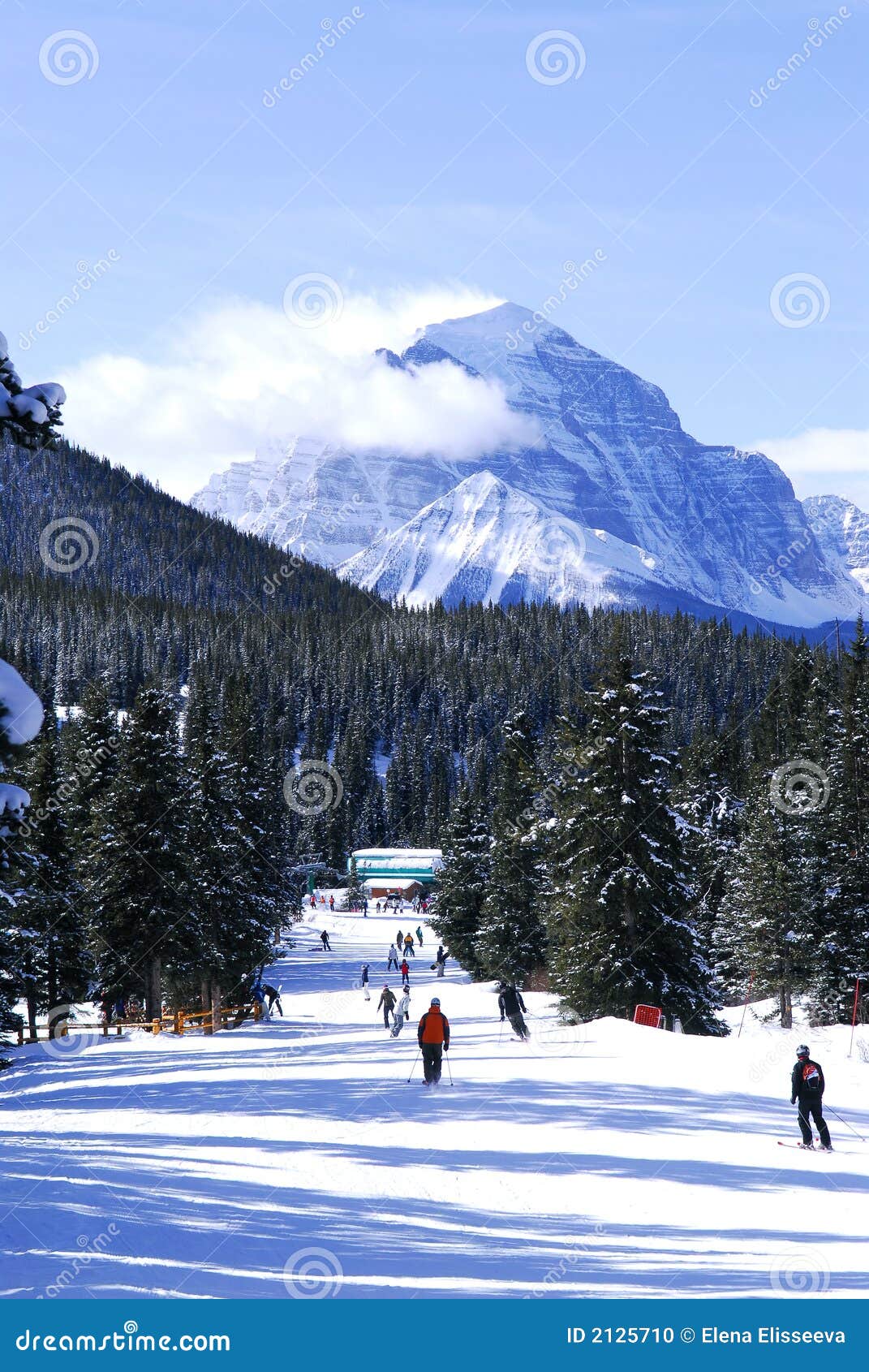 Skiing in mountains stock photo. Image of nature, rockies - 2125710
