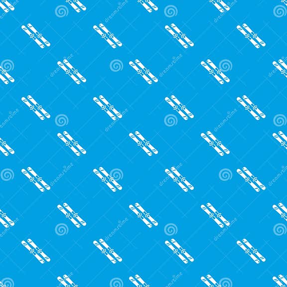 Skiing Pattern Vector Seamless Blue Stock Vector - Illustration of ...
