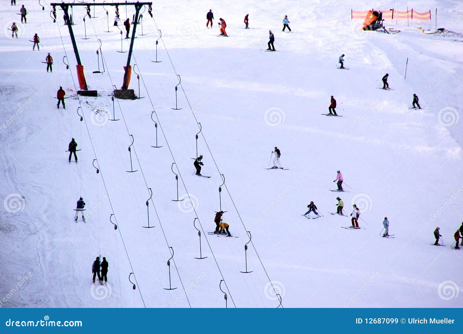Skiing people stock image. Image of people, mountain - 12687099