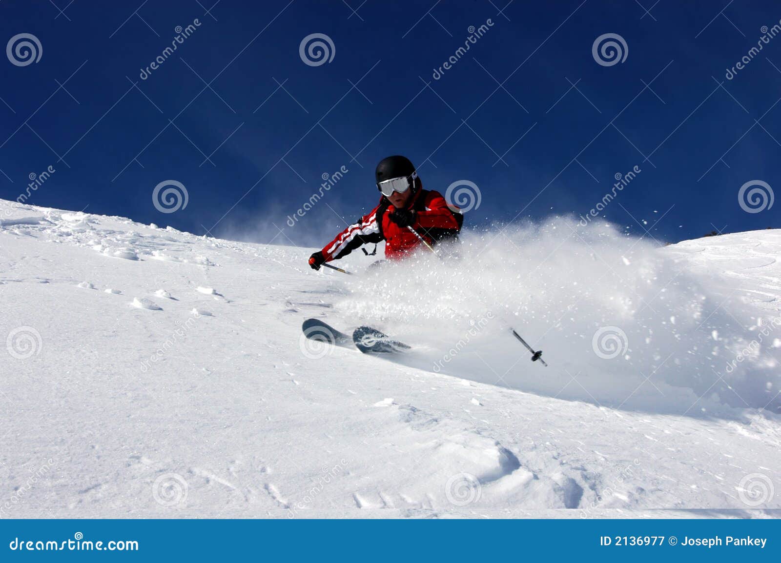 Skiing Powder stock image. Image of powder, resort, extreme - 2136977