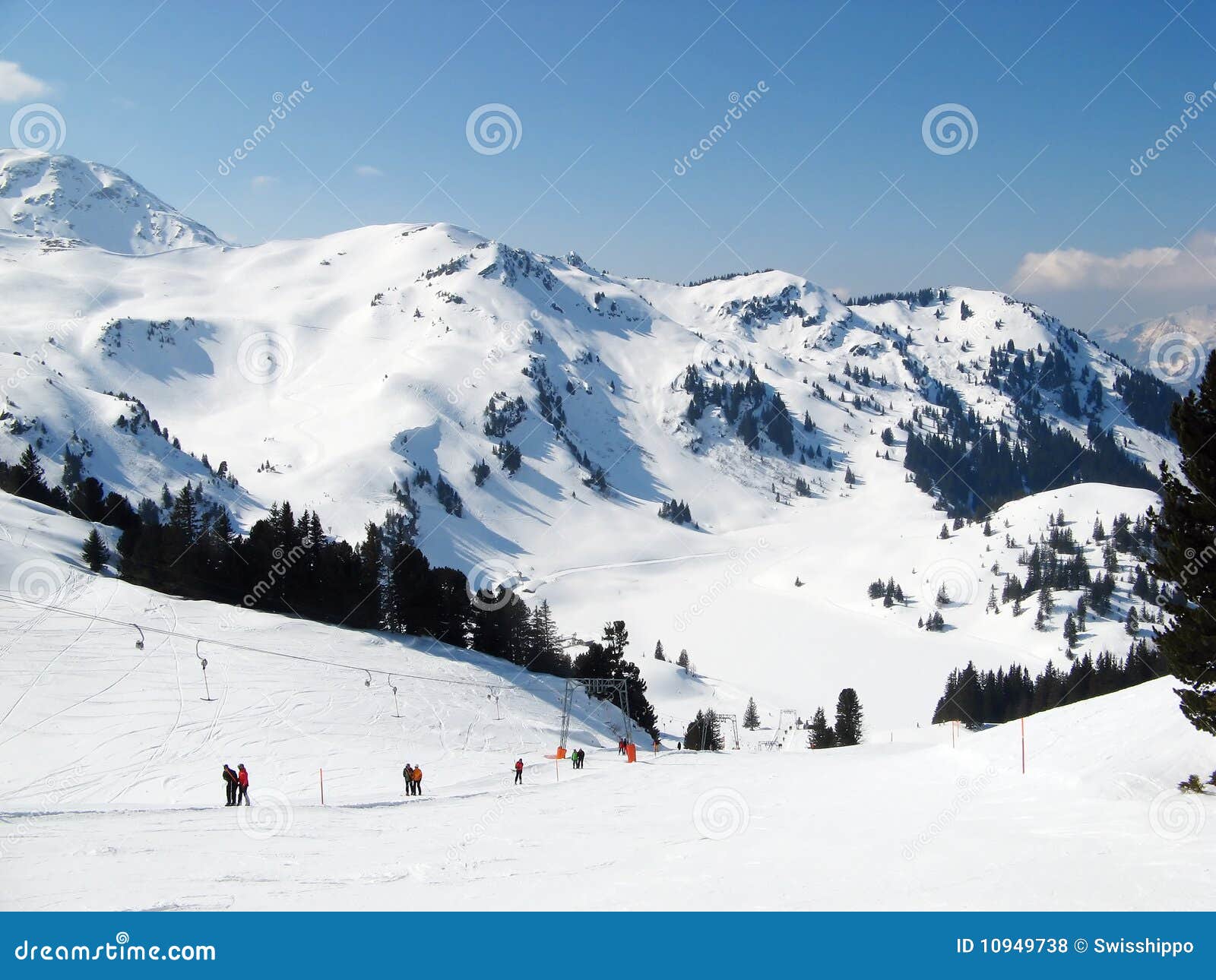 Skiing slope stock photo. Image of high, mountain, outside - 10949738