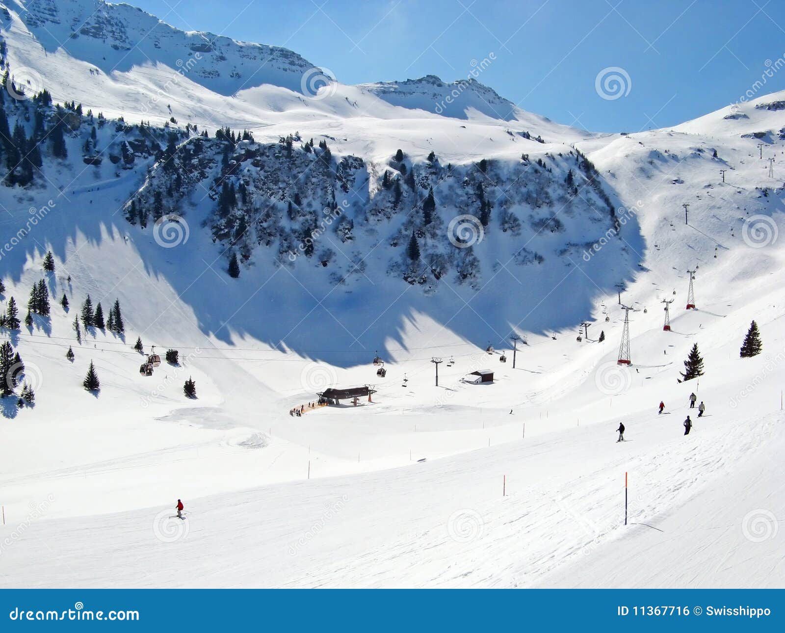 Skiing slope stock photo. Image of europe, alps, outside - 11367716