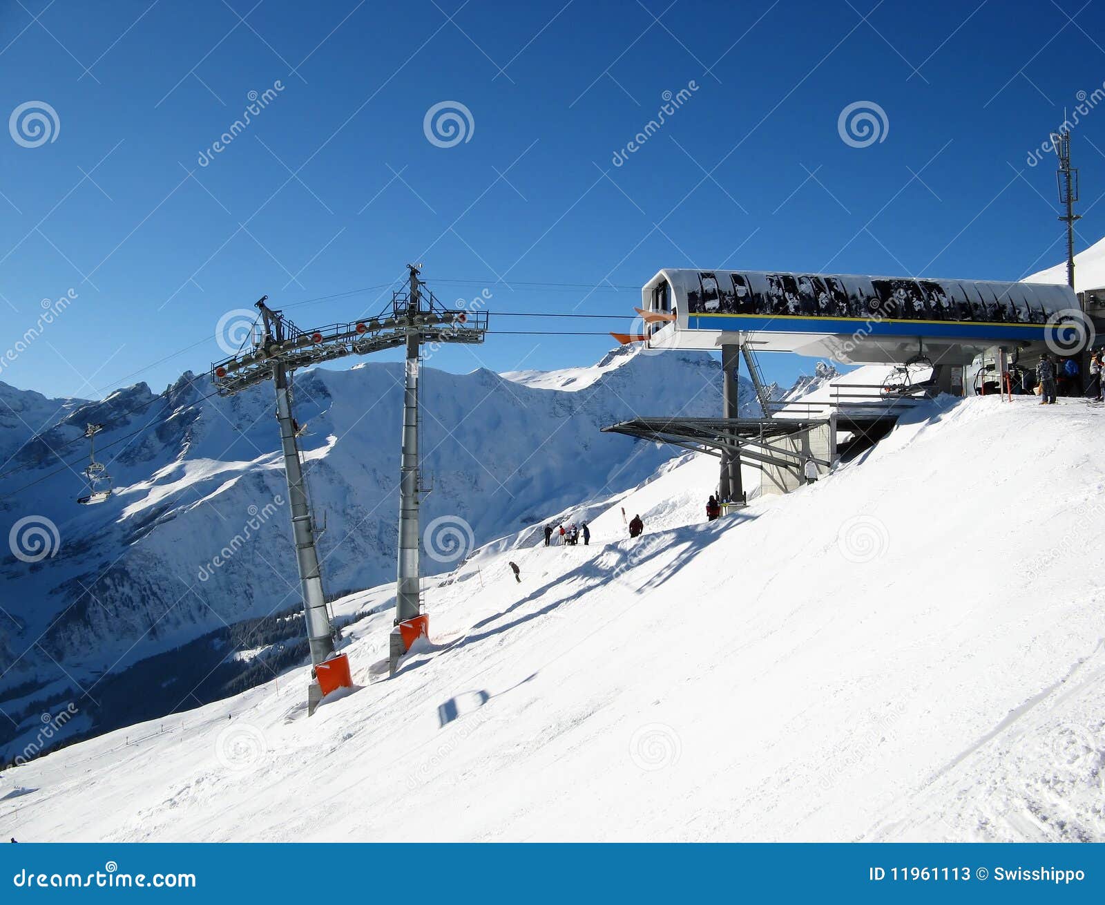 Skiing slope stock image. Image of peace, leisure, active - 11961113