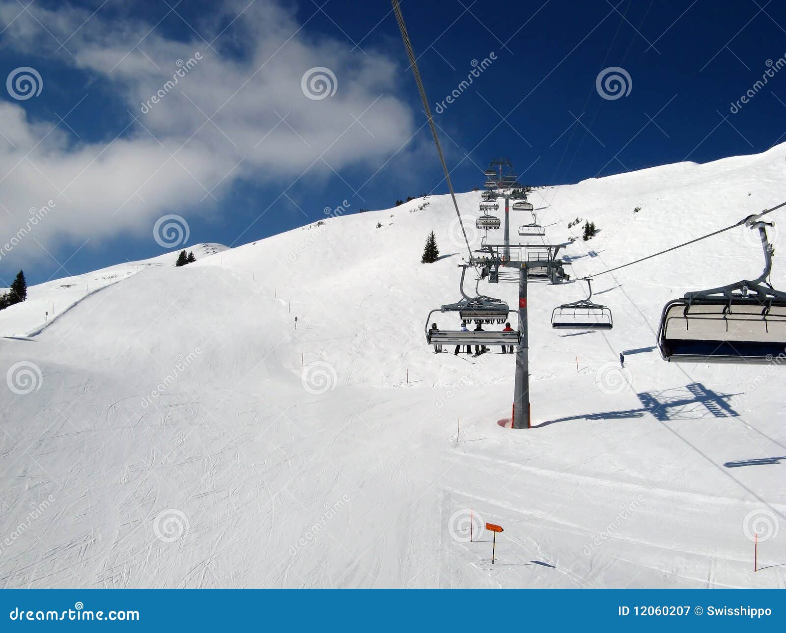 Skiing slope stock image. Image of outdoor, blue, landscape - 12060207
