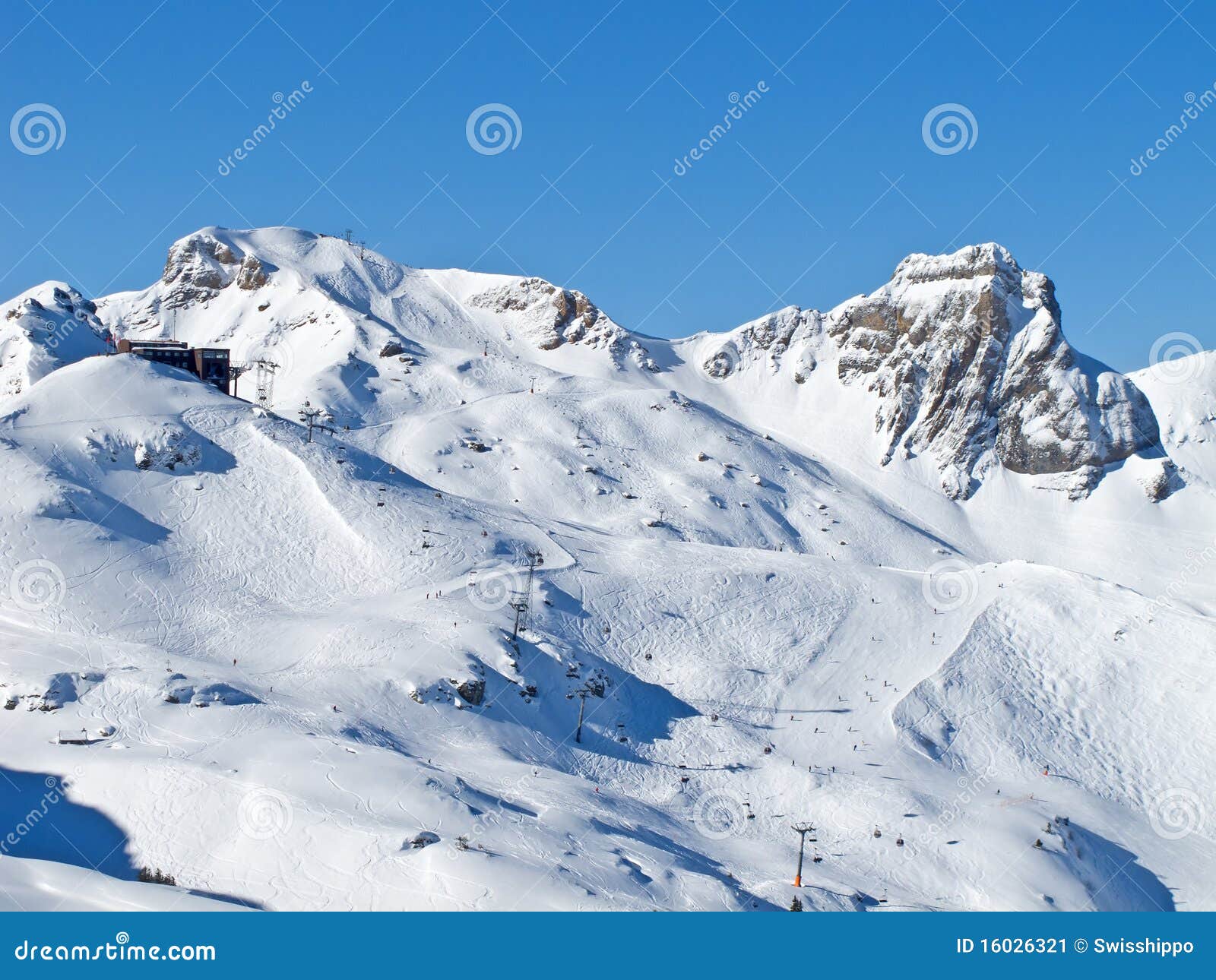 Skiing slope stock image. Image of altitude, alps, beautiful - 16026321