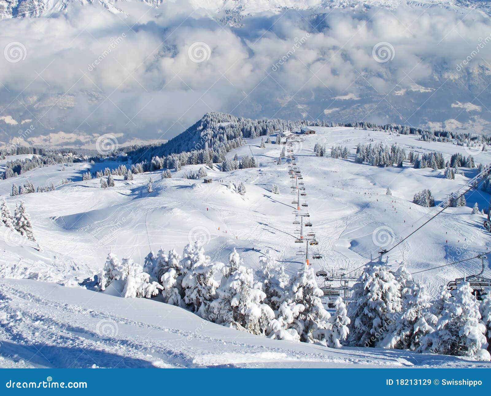 Skiing slope stock image. Image of cold, nature, peak - 18213129