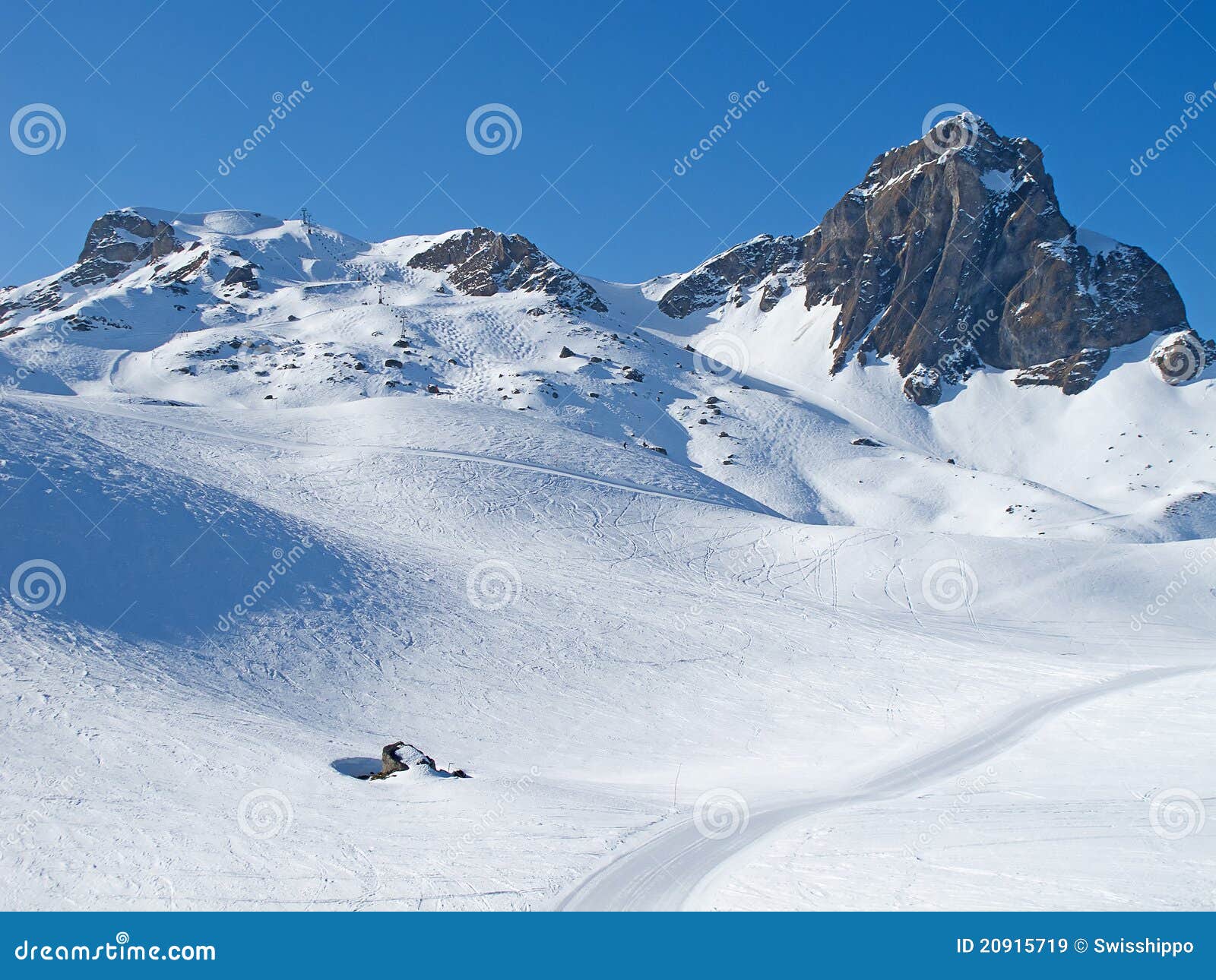 Skiing slope stock image. Image of scenic, alpine, nature - 20915719