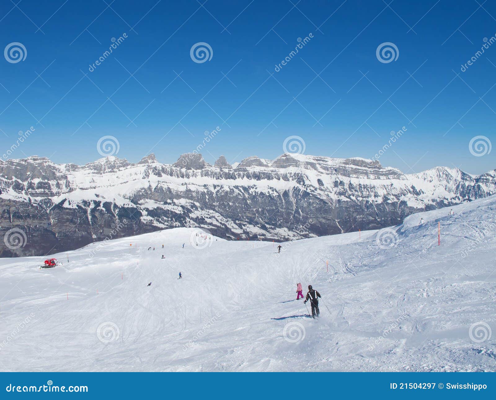 Skiing slope stock image. Image of bright, holiday, frozen - 21504297