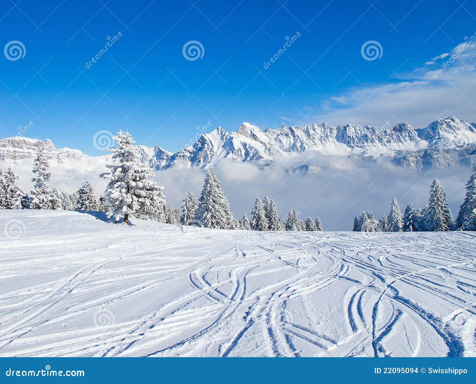 Skiing slope stock photo. Image of frozen, europe, landscape - 22095094