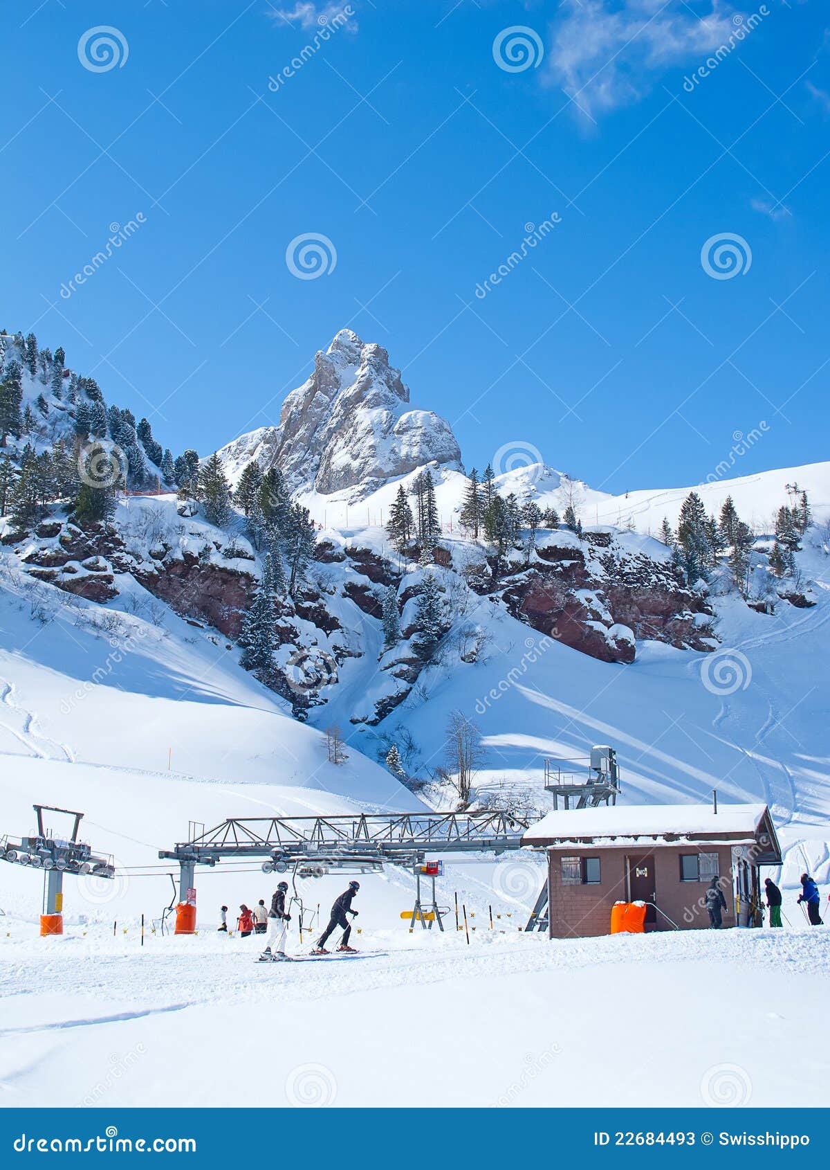 Skiing slope stock image. Image of holiday, journey, mountain - 22684493