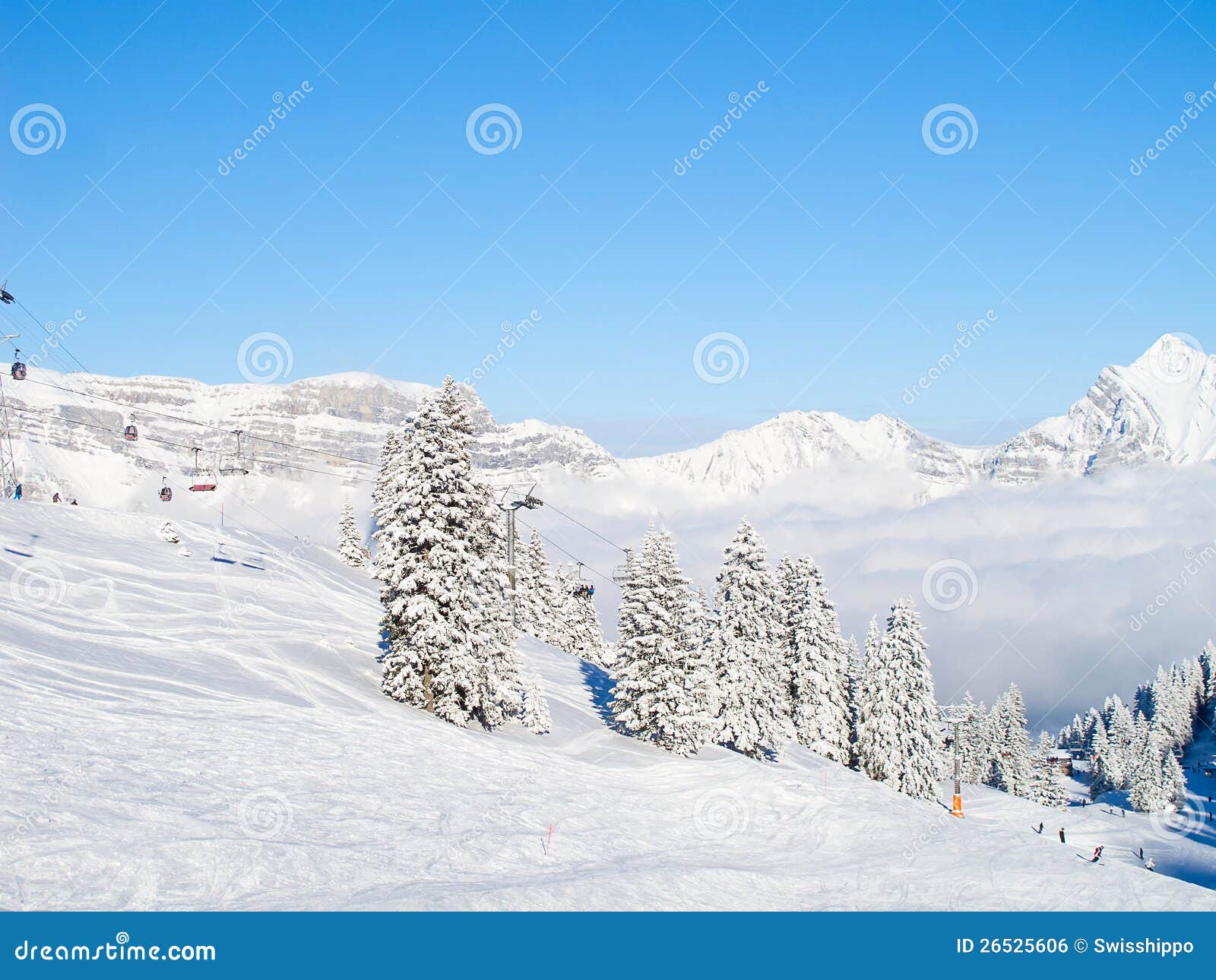Skiing slope stock photo. Image of outside, landscape - 26525606