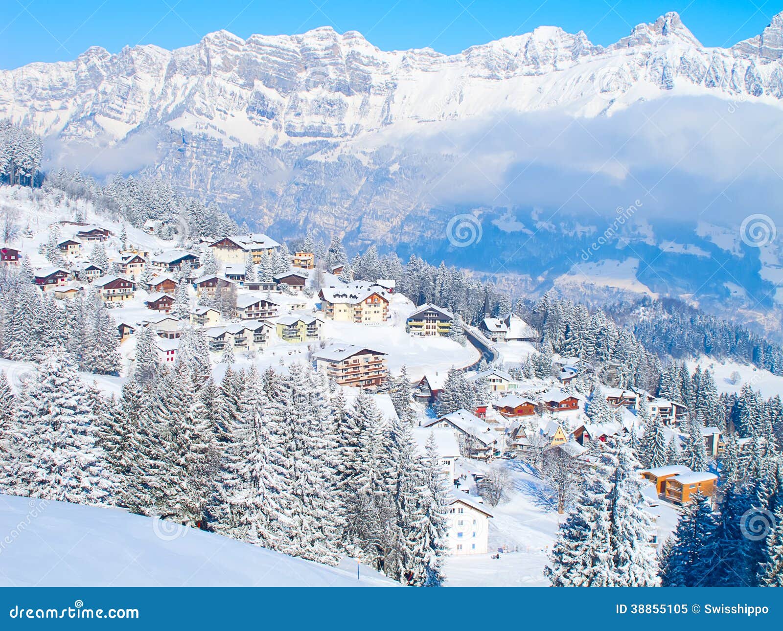 Skiing slope stock image. Image of alps, clean, resort - 38855105