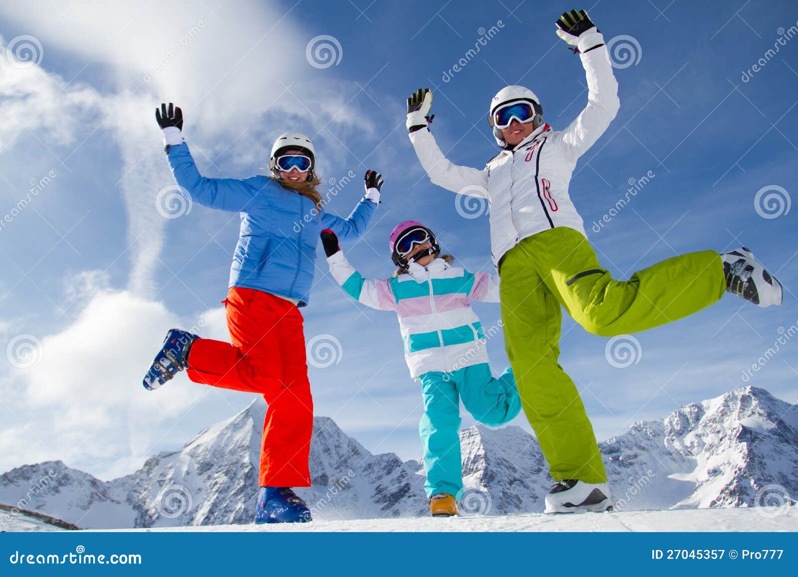 Skiing, winter fun stock image. Image of daughter, skier - 27045357