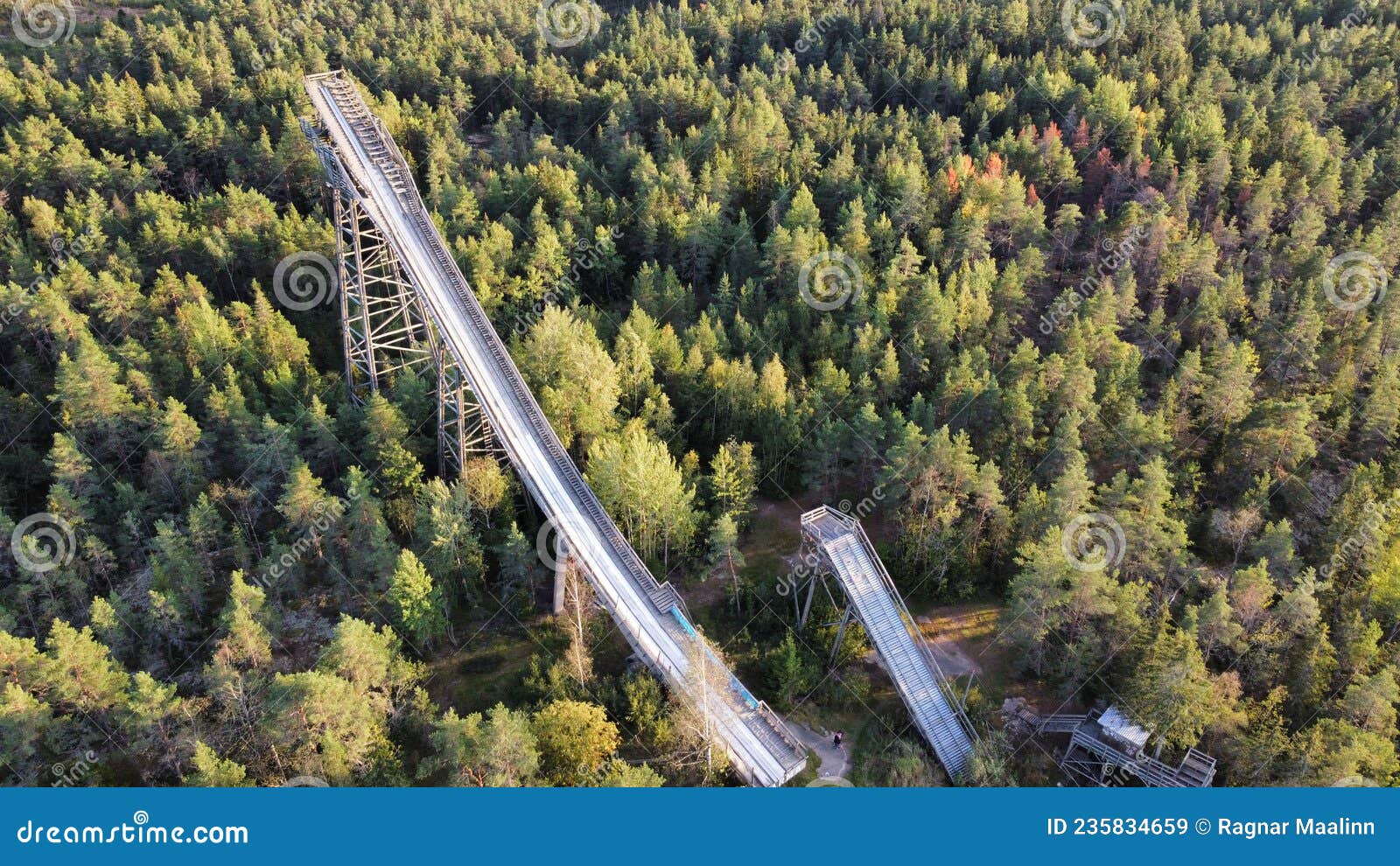 Skijump Resort Forest Track Nature Stock Image - Image of mountain ...