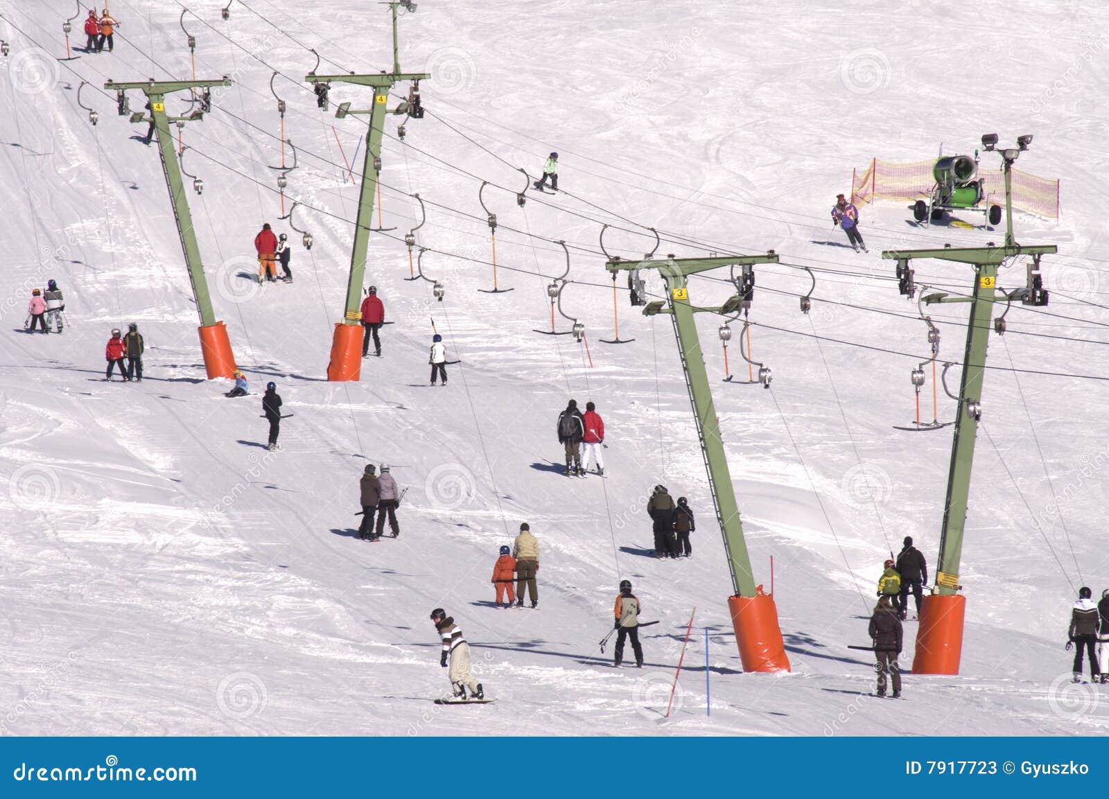 Skilift stock image. Image of season, lift, winter, track - 7917723