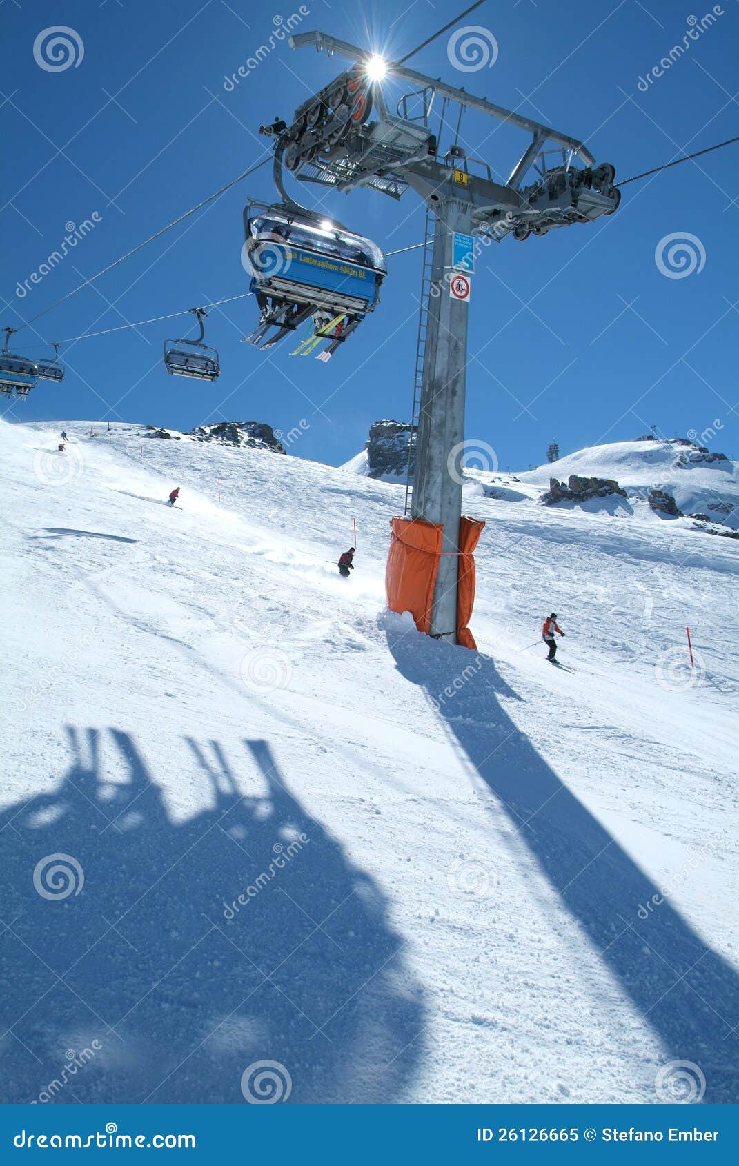 Skilift at Engelberg stock image. Image of sport, alps - 26126665
