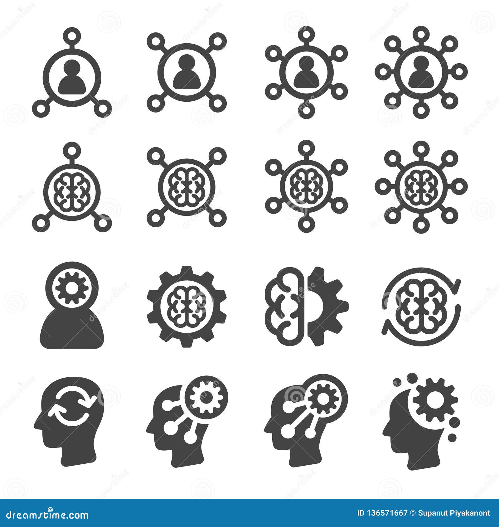 Skill icon set stock vector. Illustration of line, innovation - 136571667