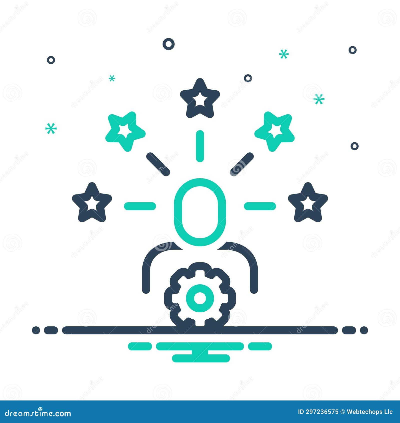 Mix Icon for Skill Building, Skill and Employee Stock Vector ...