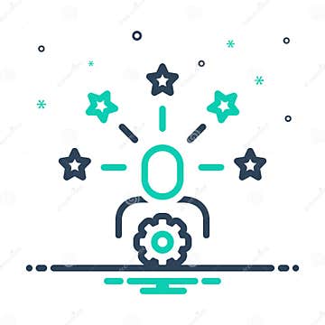 Mix Icon for Skill Building, Skill and Employee Stock Vector ...