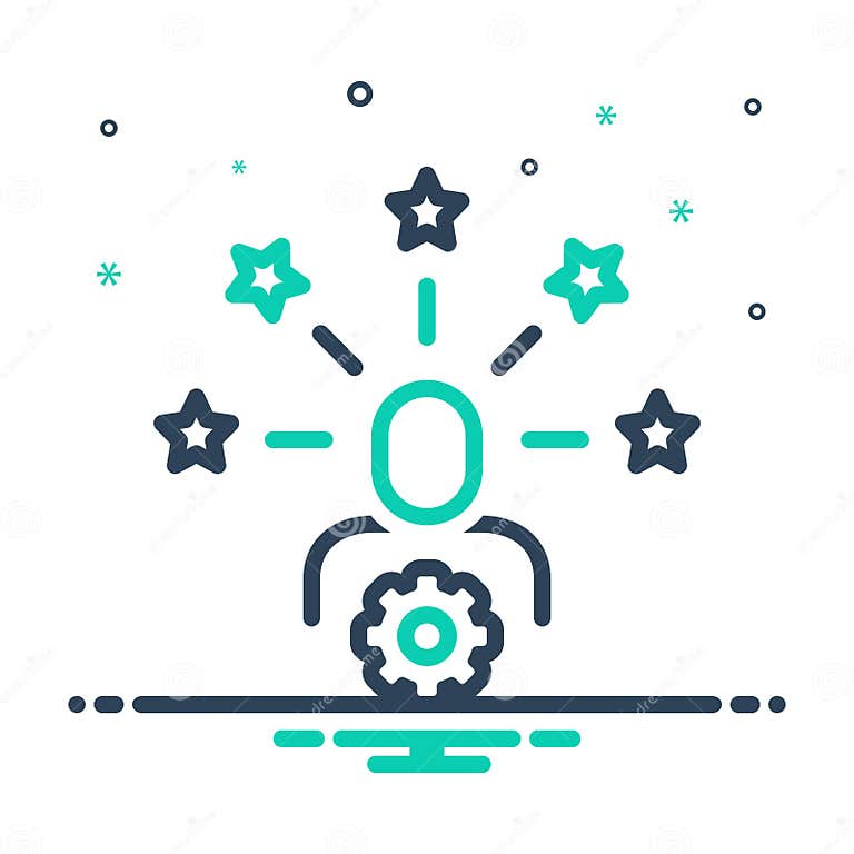 Mix Icon for Skill Building, Skill and Employee Stock Vector ...