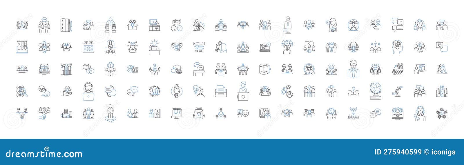 Skill-building Line Icons Collection. Practice, Refinement, Enhancement ...